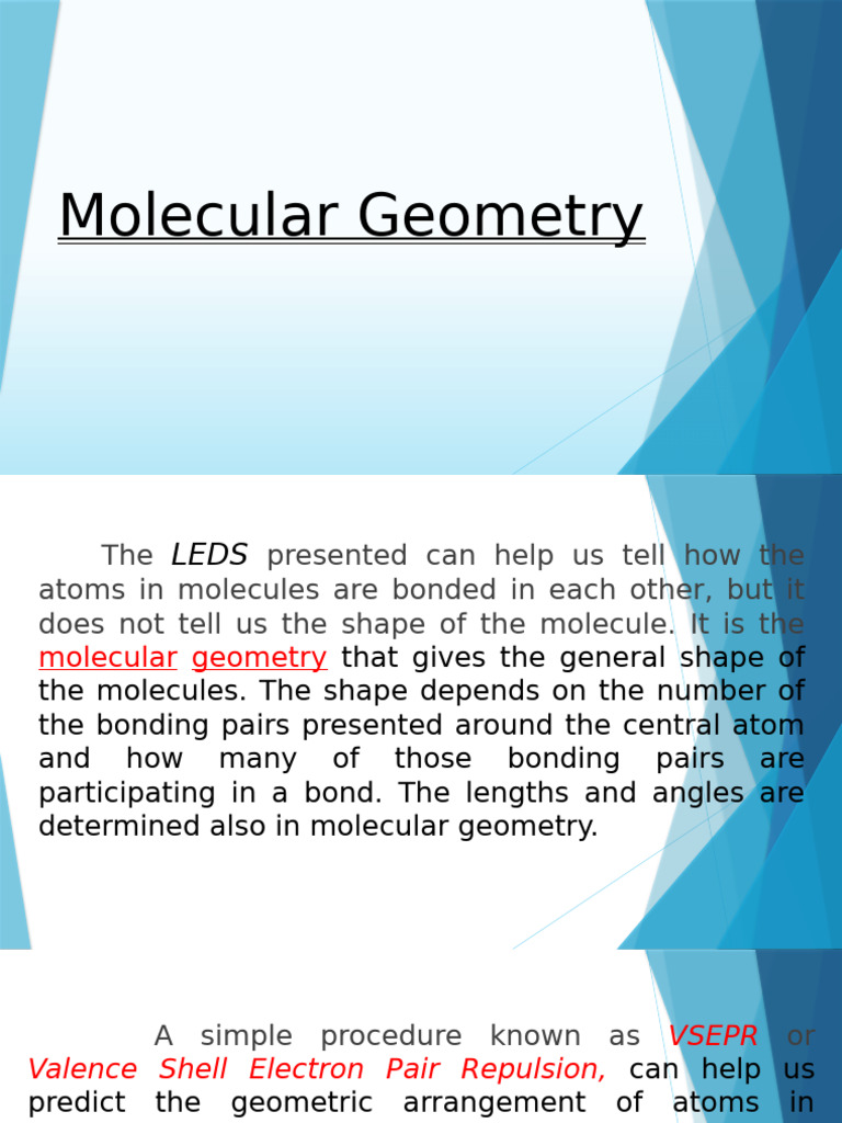 GEN. CHEM. Molecular Geometry | PDF | Physical Chemistry | Chemistry