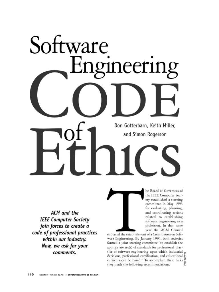 Software Engineering Ethics Guide | PDF | Software Engineering | Engineer