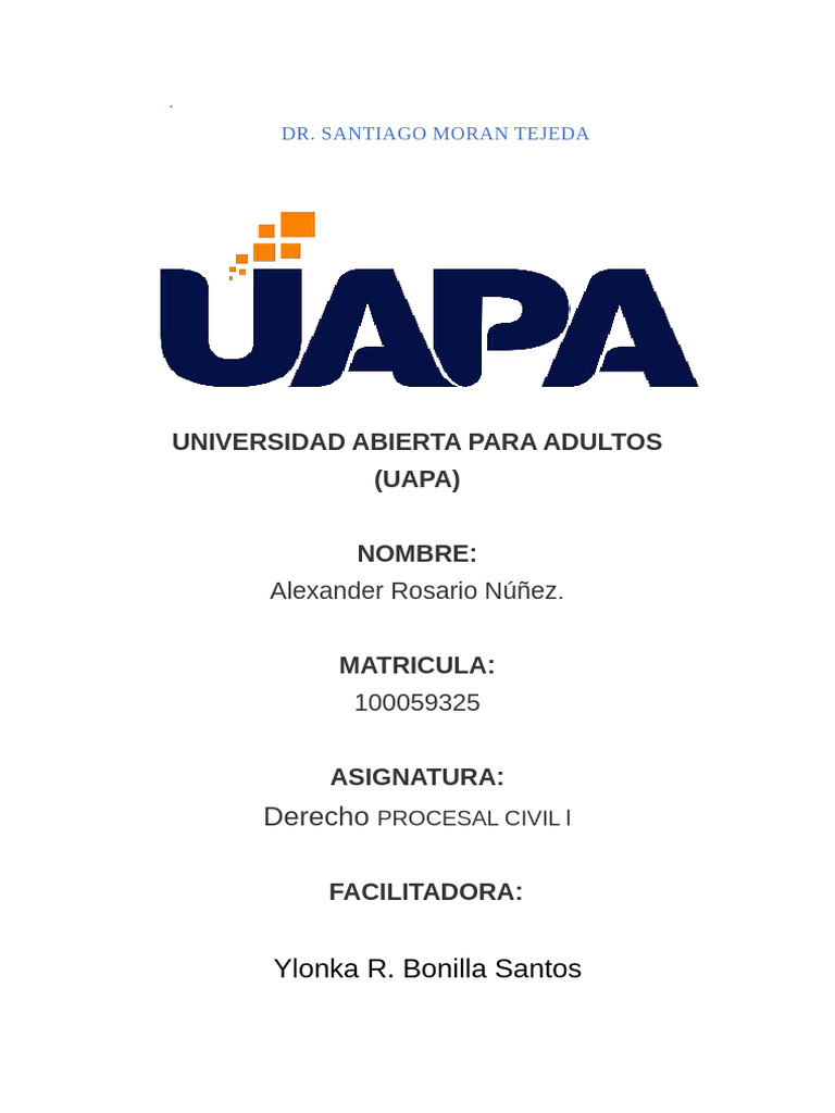 Alexander Tarea 5 Procesal Civil L | PDF | Debido al proceso | Demanda judicial