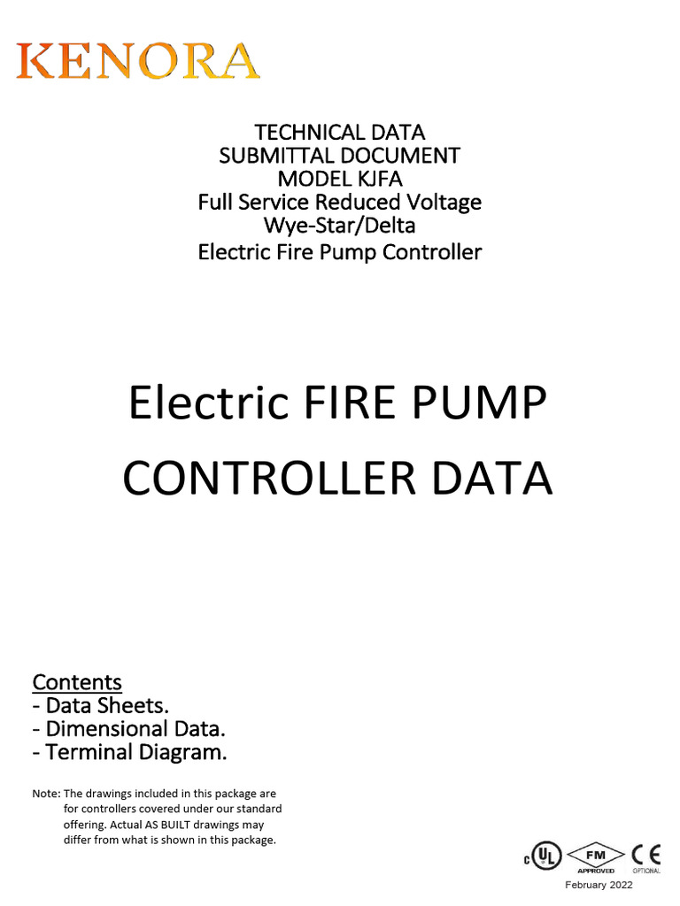Kenora Fire Pump End Suction - Controller Data | PDF | Battery Charger ...