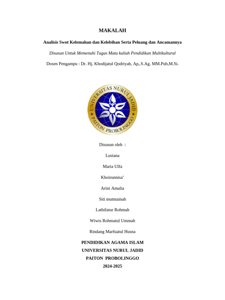 MAKALAH Pendidikan Multikultural | PDF