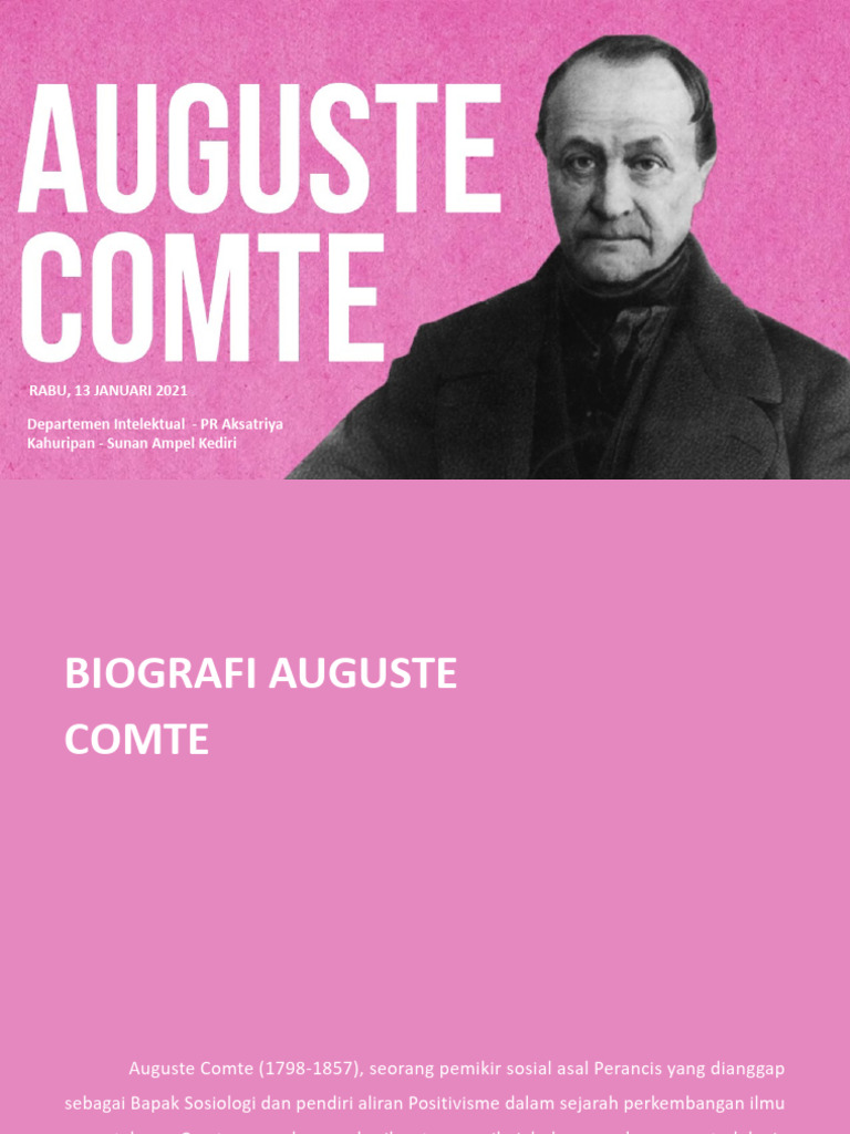 Materi Teori Sosiologi Auguste Comte | PDF