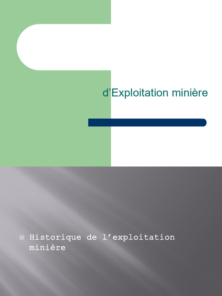 Introduction générale module metchodes d'exploitation | PDF ...