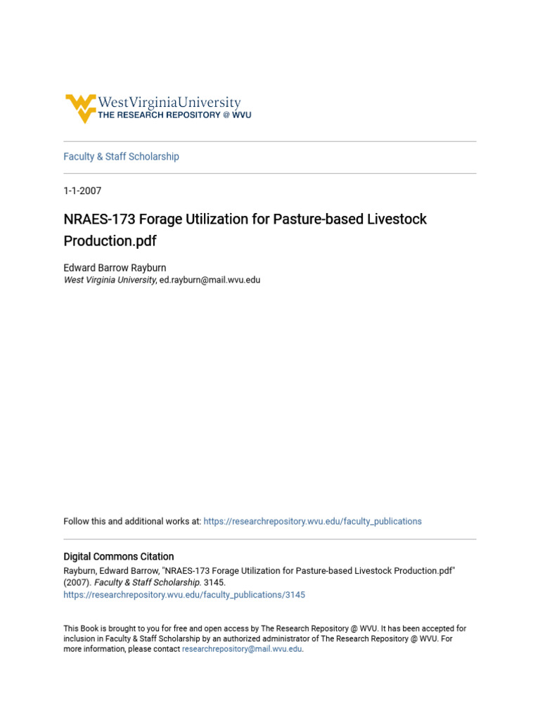 NRAES-173 Forage Utilization For Pasture-Based Livestock Producti | PDF ...