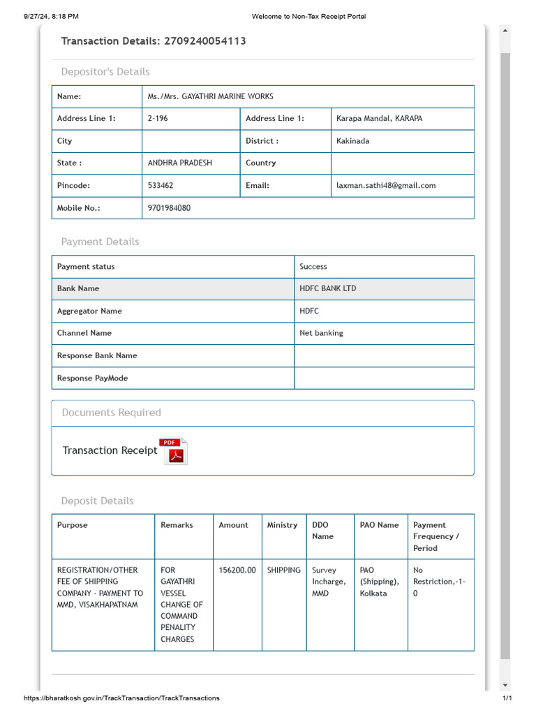 Gayathri Fine Detailed View 3 | PDF | Financial Services | Payments