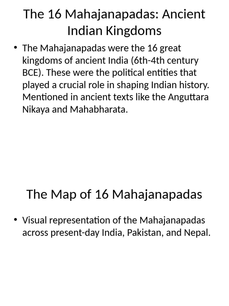 16 Mahajanapadas Presentation | PDF