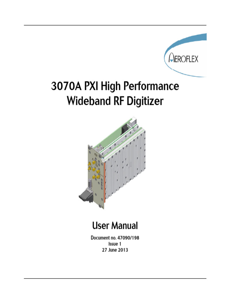 Aeroflex 3070A User Manual | PDF | Information And Communications ...