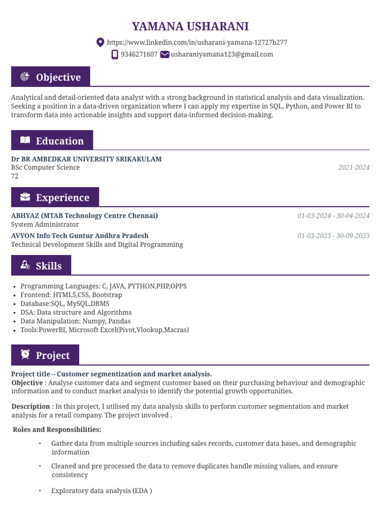 1 New Resume | PDF | Data Analysis | Databases