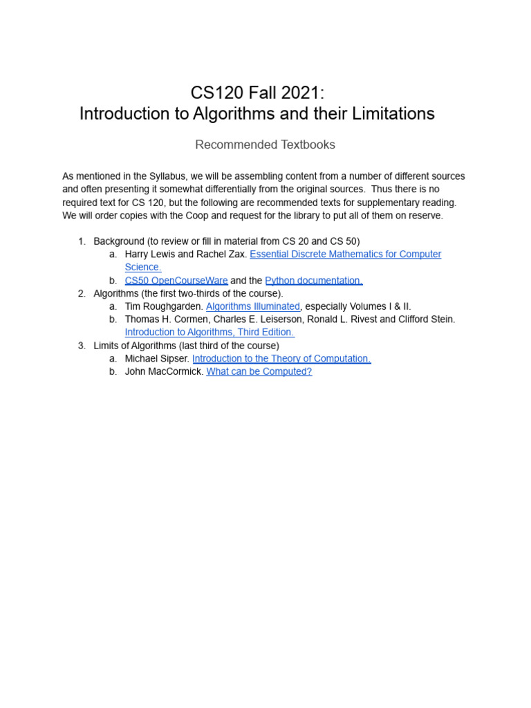 cs120 Fall2021 Textbooks | PDF