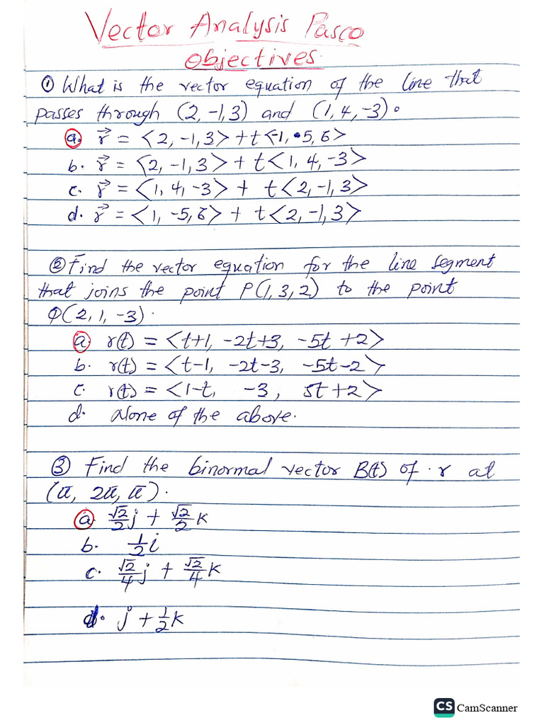 Vector Analysis Pasco | PDF