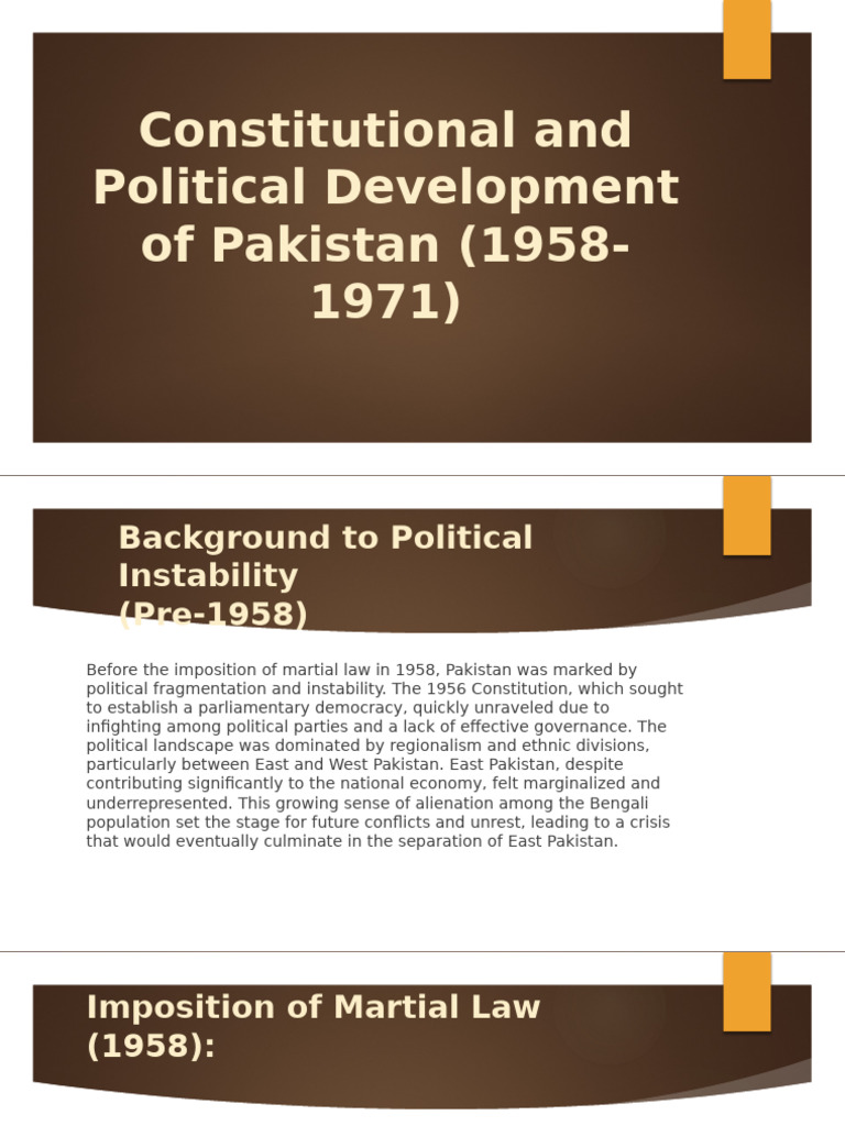 Pakistan's Political Turmoil (1958-1971) | PDF | Pakistan | Martial Law