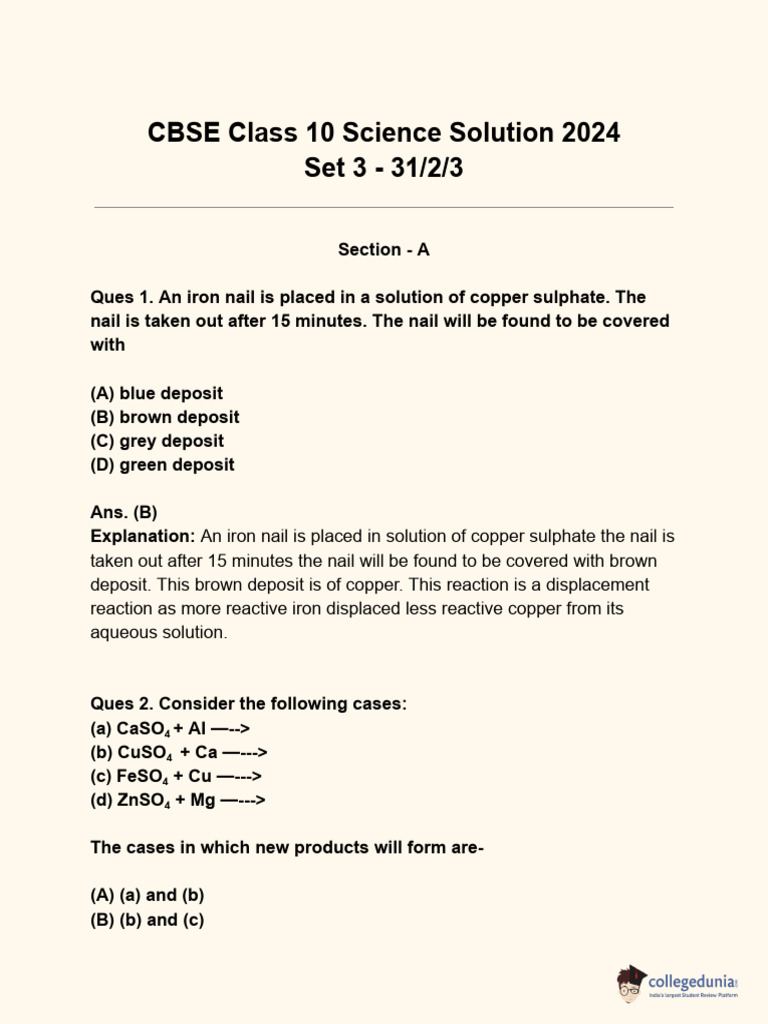 CBSE_Class_10_Science_Solution_2024_Set_3_31_2_3_a380eb06fb8b0204097bceef4aa54f91 | PDF ...