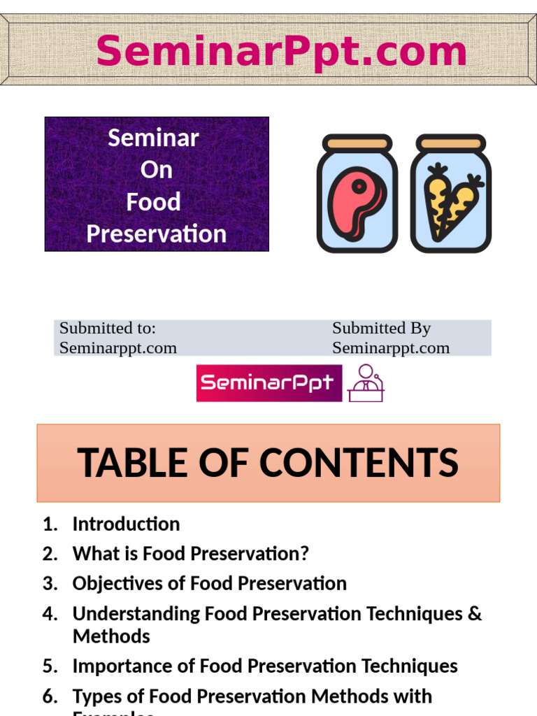 Food Preservation Techniques Explained | PDF | Food Preservation | Foods