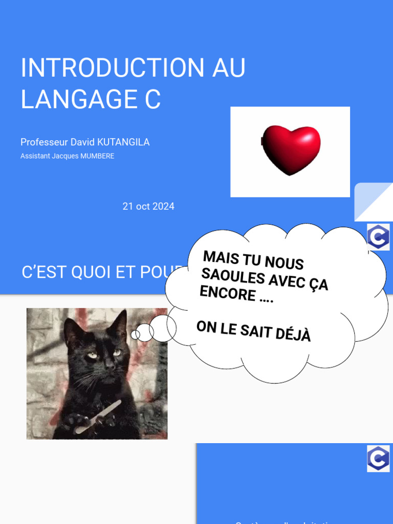 Introduction au langage C et Arduino | PDF | C (Langage de programmation) | Code source