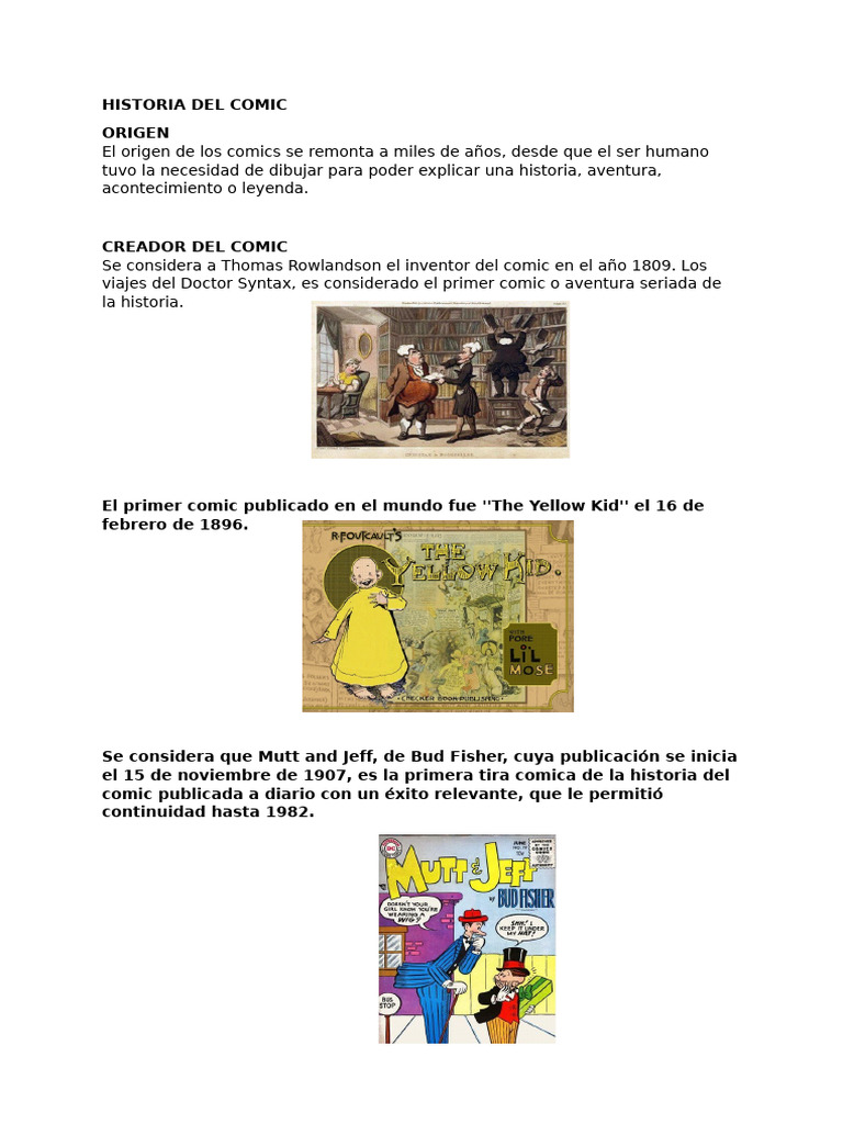 Historia Del Comic | PDF