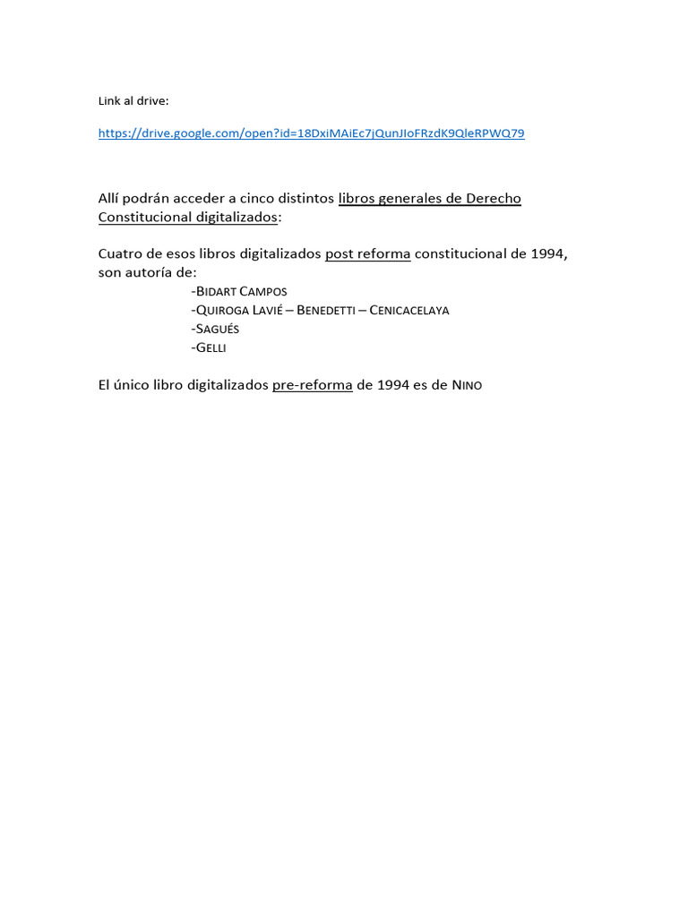 Enlace A Libros Generales D. Const. | PDF