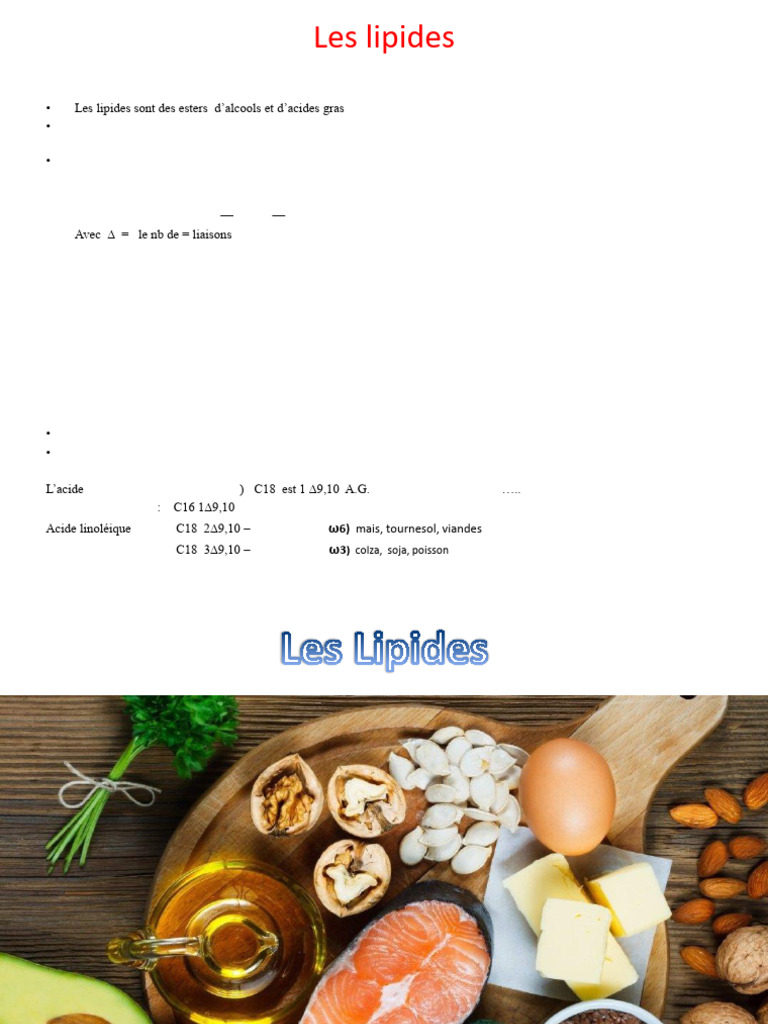 Comprendre les lipides et leurs types | PDF | Acide gras | Lipide