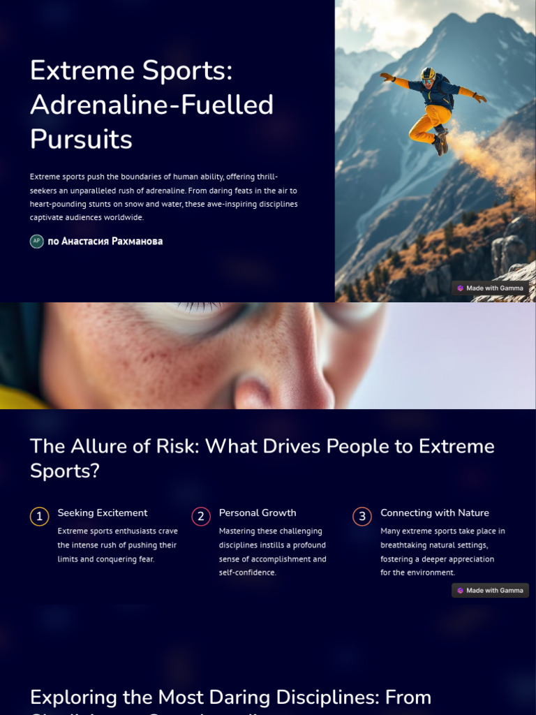 Extreme Sports Adrenaline Fuelled Pursuits | PDF