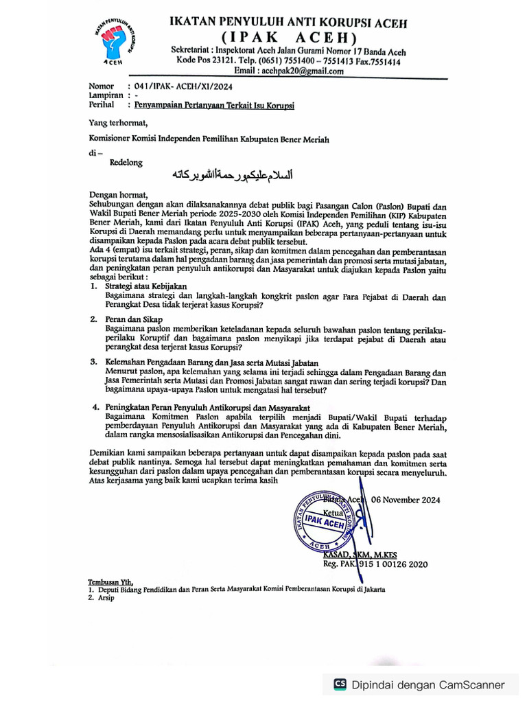 Surat Untuk KIP_3 | PDF