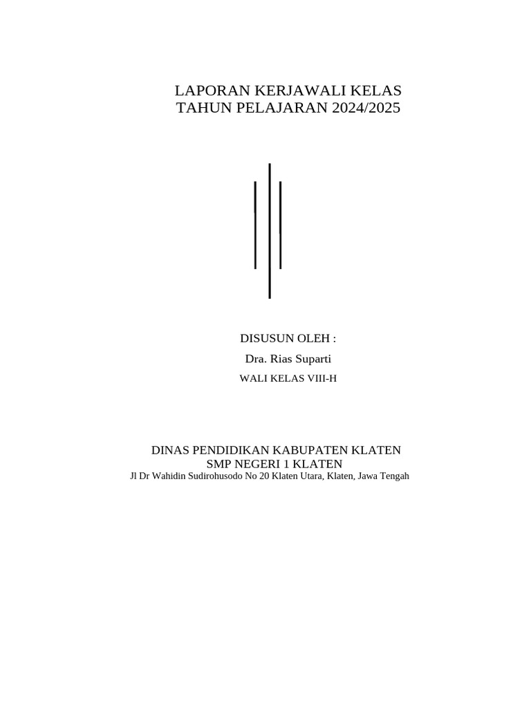 Laporan Wali Kelas 7F | PDF