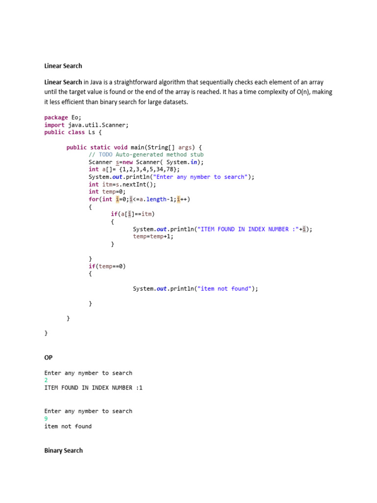 Binary Search | PDF | Software Engineering | Computing