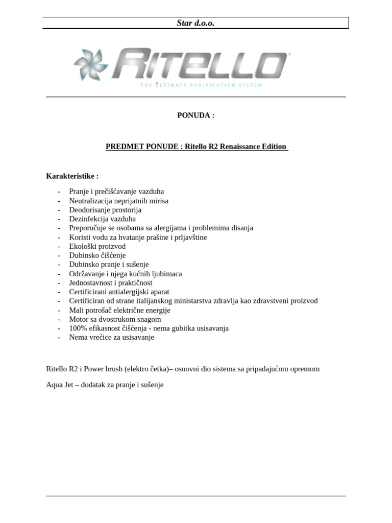 PONUDA ritello | PDF