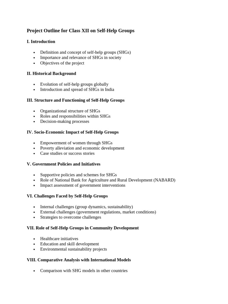 PROJECT Self Help Groups | PDF | Sustainability | Twelve Step Program