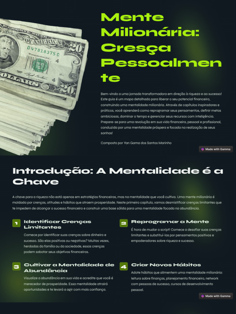 Mente-Milionaria-Cresca-Pessoalmente | PDF | Empreendedorismo | Dinheiro