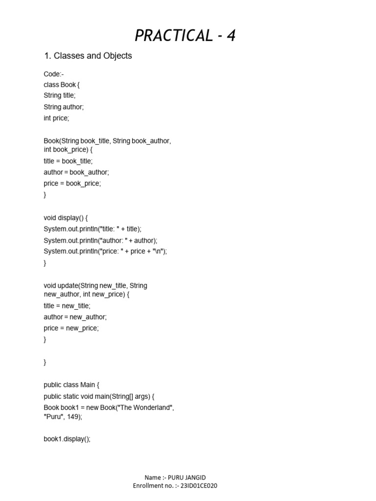 23ID01CE020 (Practical - 4) | PDF | Computing | Computer Programming