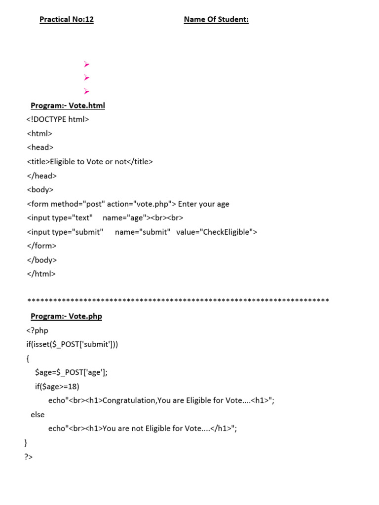 All Practicals On 5th Chapter | PDF | Php | Computer Programming