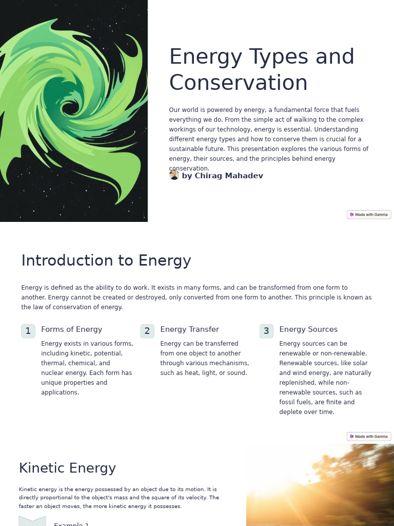 Energy Types & Conservation Guide | PDF | Energy Development | Energy ...