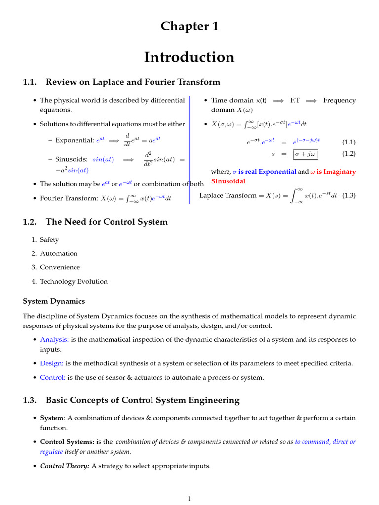 Ch-1 Introduction To Control System | PDF | Feedback | Control Theory