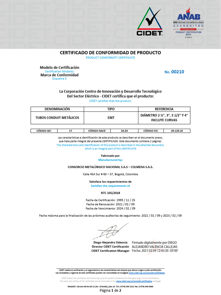 Tubos-Conduit-Metalicos EMT | PDF | Rieles