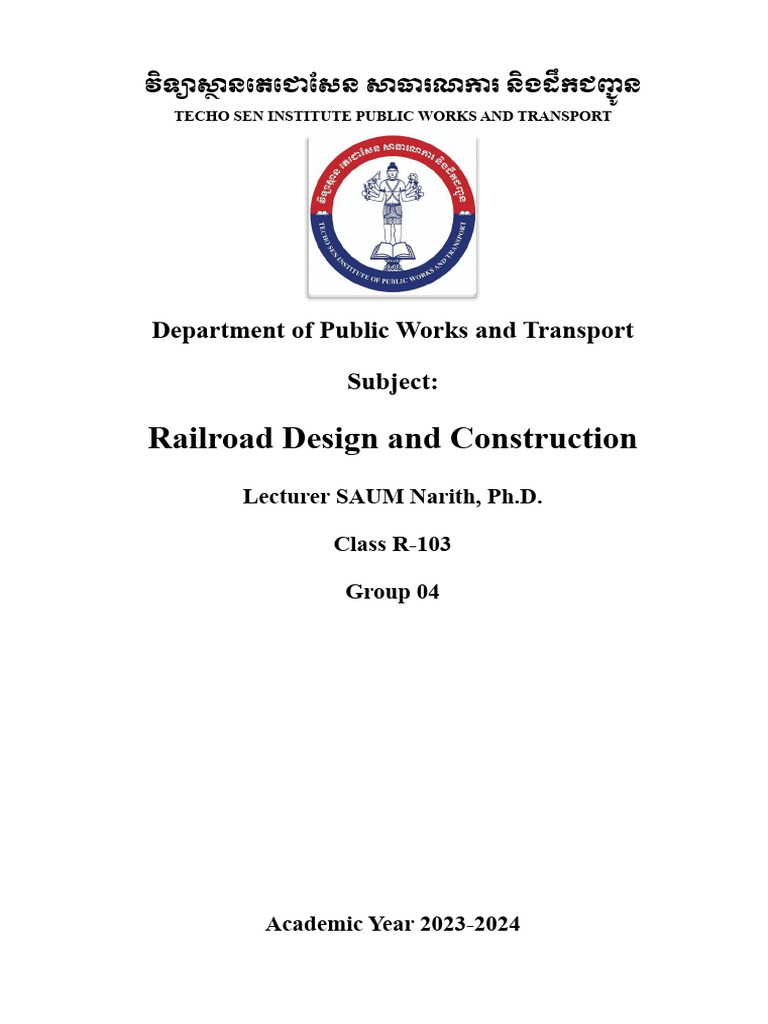 Cambodia Railroad Design Overview | PDF | Rail Transport | Transport ...