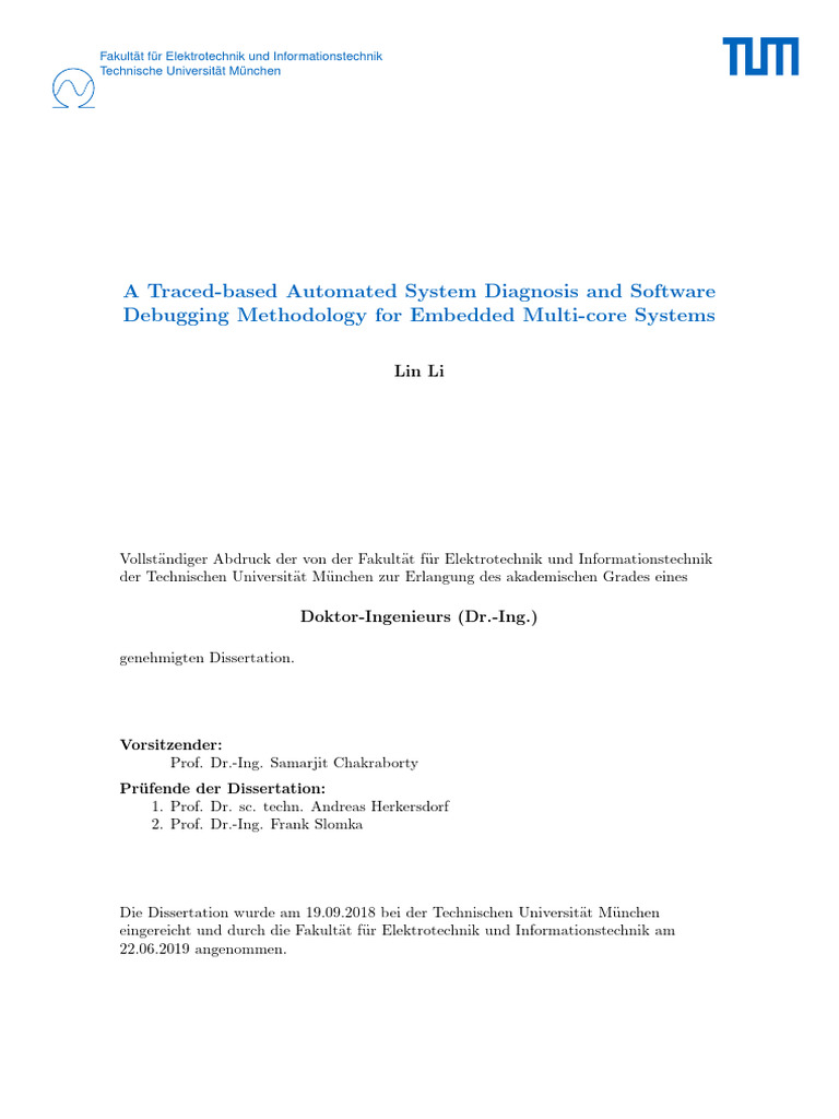 A Traced-Based Automated System Diagnosis and Software Debugging Methodology For Embedded Multi ...
