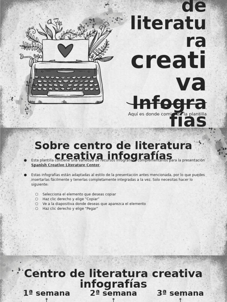 Spanish Creative Literature Center Infographics by Slidesgo | PDF ...