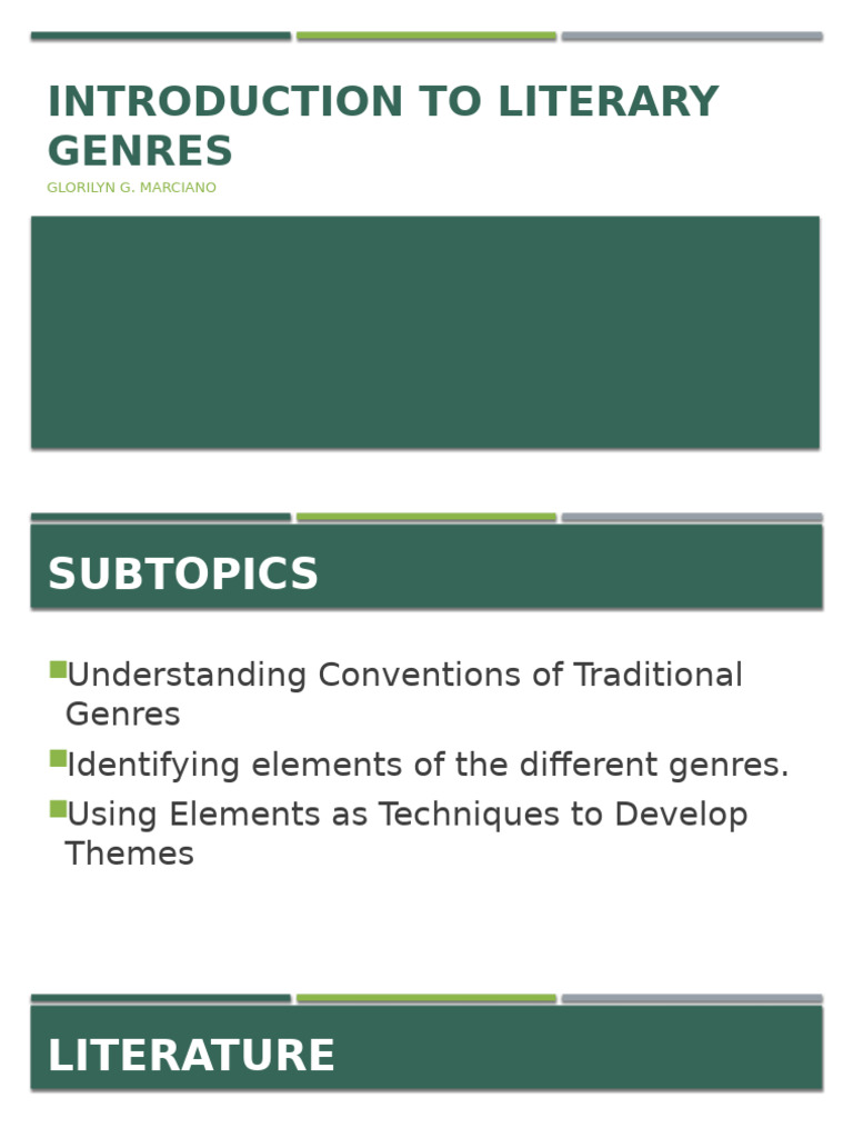 Introduction To Literary Genres | PDF | Poetry | Genre