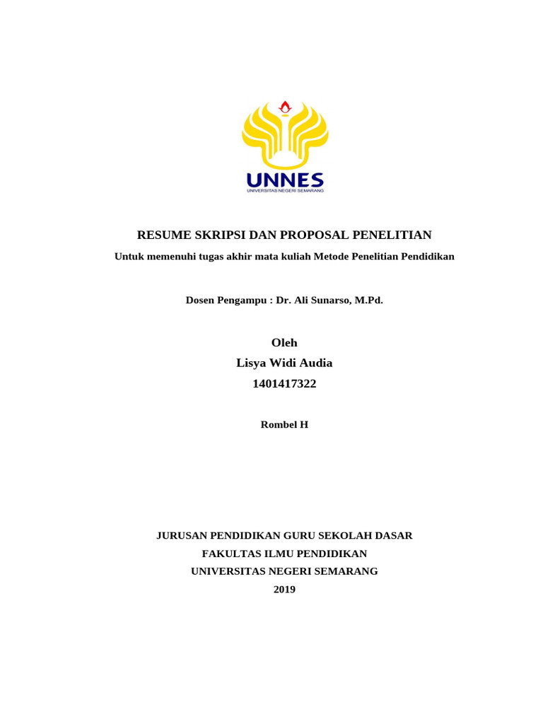 Tugas Akhir Metopen | PDF