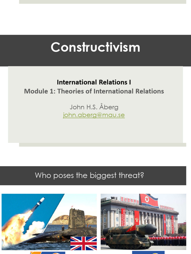 Lecture 6 - Constructivism | PDF | Territorial Waters | International Law