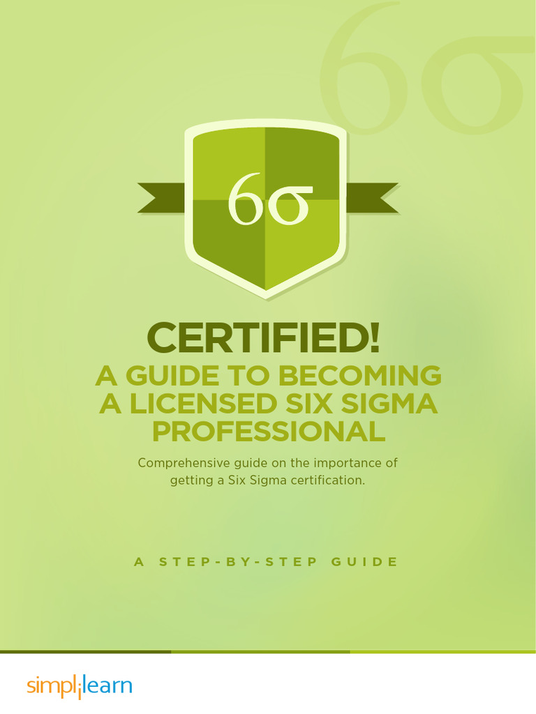 Six Sigma Certifications Guide PDF | PDF | Six Sigma | Lean Manufacturing