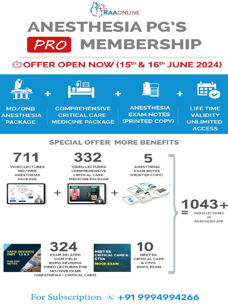 1000 Anesthesia Exam Questions With Clinical Case Discussions PDF | PDF ...