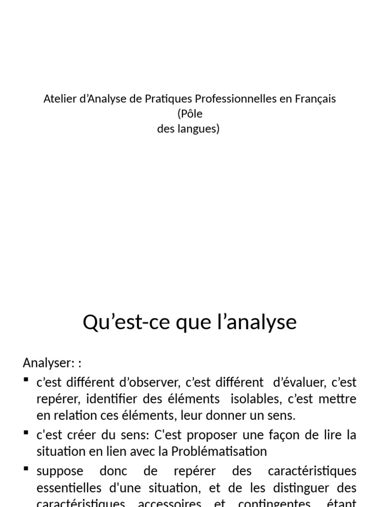 Analyse Réflexive des Pratiques Professionnelles | PDF | Pédagogie | Apprentissage