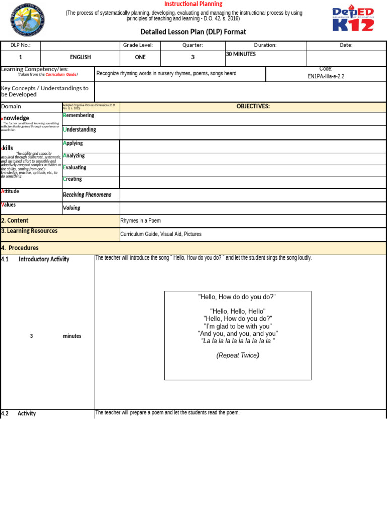 DLP in English | PDF | Learning | Knowledge