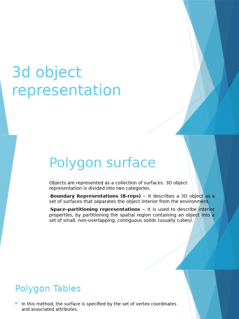 3D Object Representation Techniques | PDF | Equations | Analytic Geometry