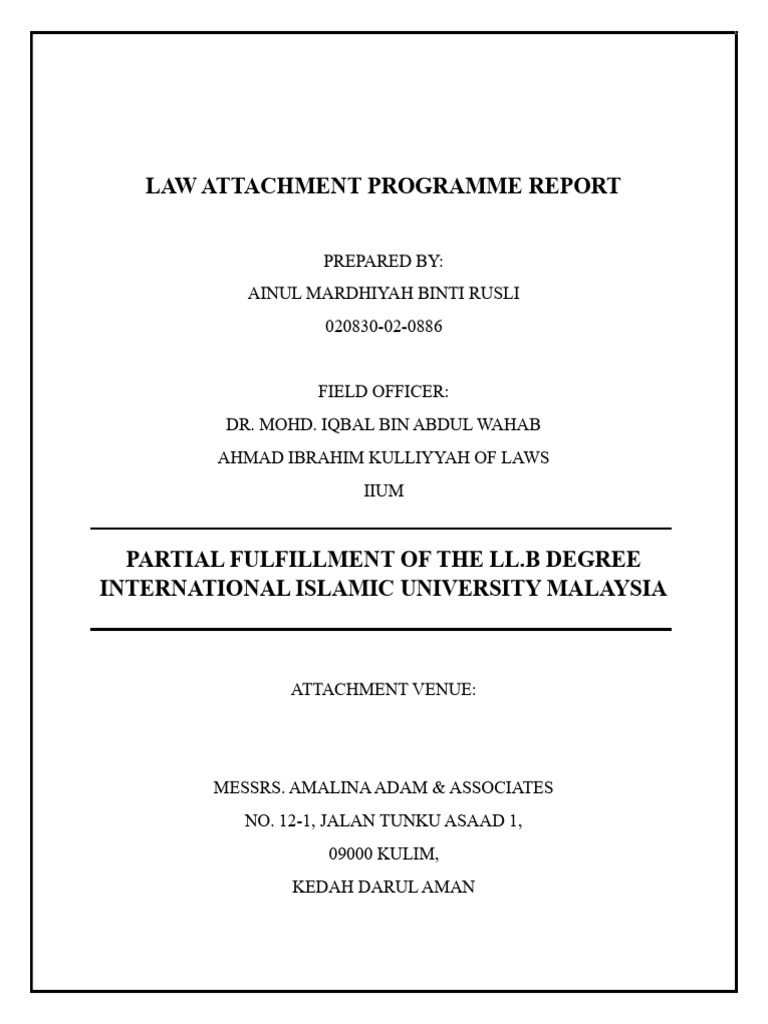 Ainul - Finalised Lap Report | PDF | Sharia | Marriage