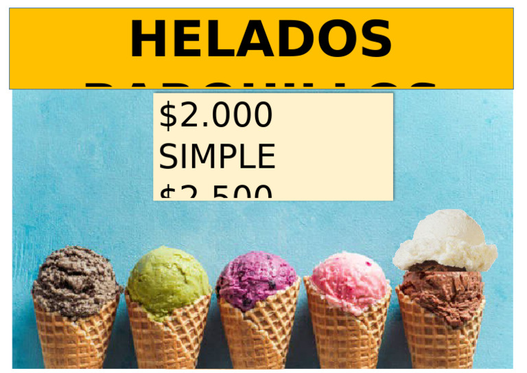 LETRERO HELADOS | PDF