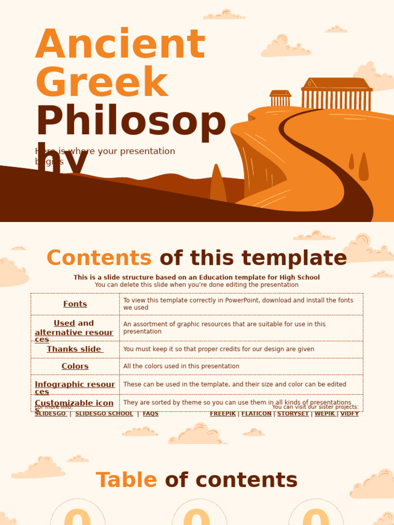 Ancient Greek Philosophy Lesson For High School by Slidesgo | PDF ...