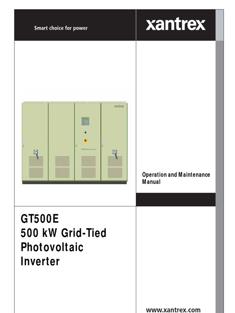 GT500E Operation Manual (152670 Rev-B) | PDF | Power Inverter | Power ...