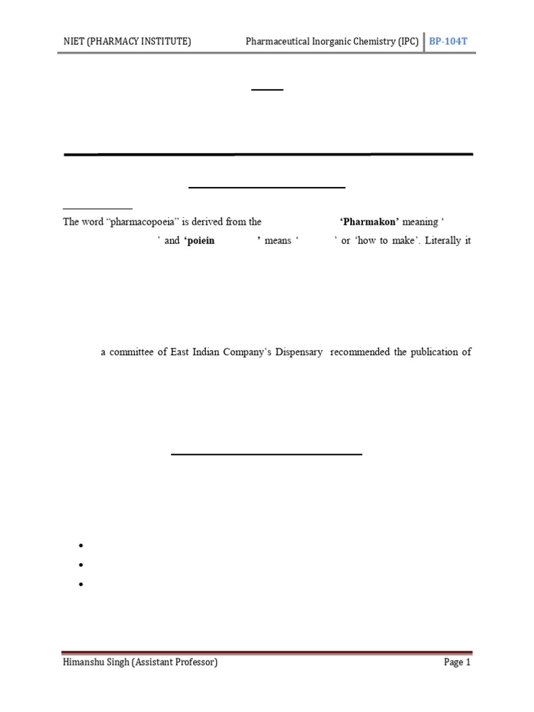 UNIT 01 (IPC-BP104T) | PDF | Solubility | Precipitation (Chemistry)