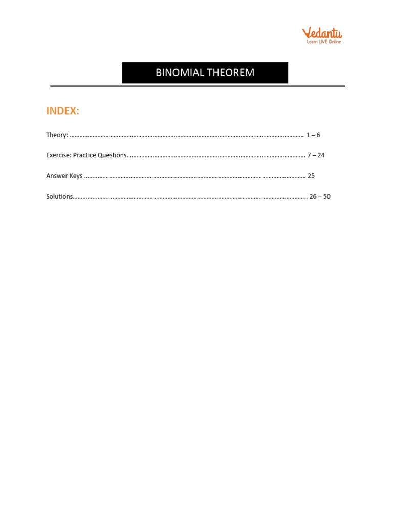Binomial Theorem (Phase 1)- Tatva (1) | PDF | Complex Analysis | Numbers